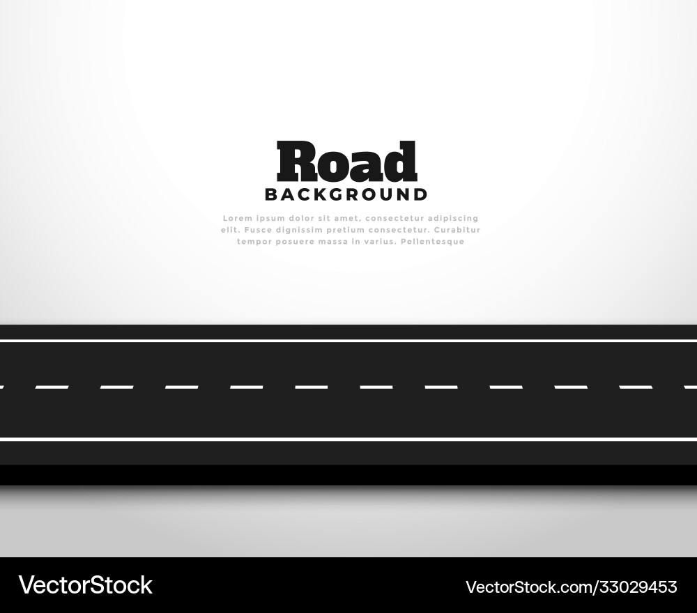 Straight horizontal asphalt street road pathway Vector Image