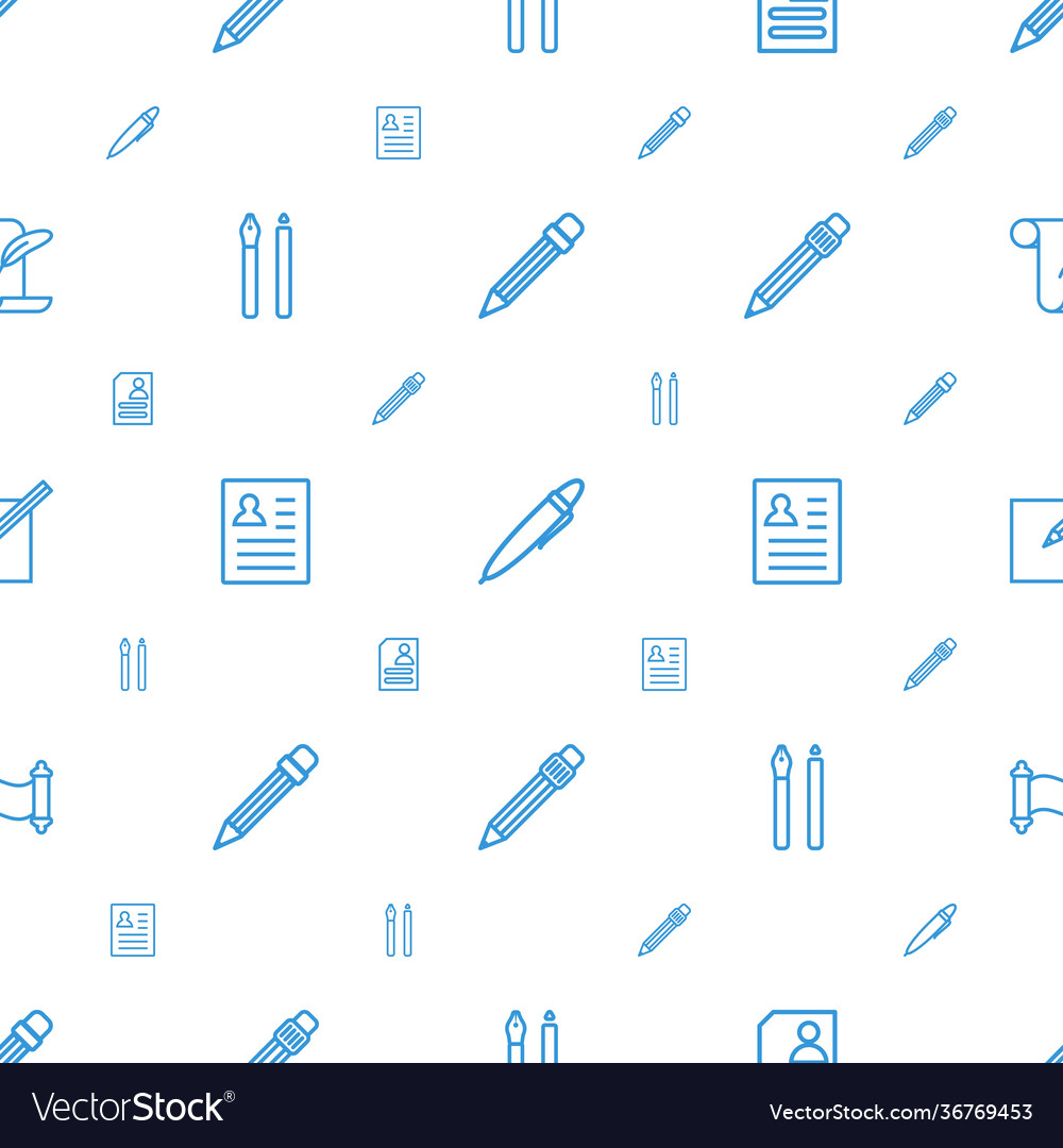 Write icons pattern seamless white background Vector Image