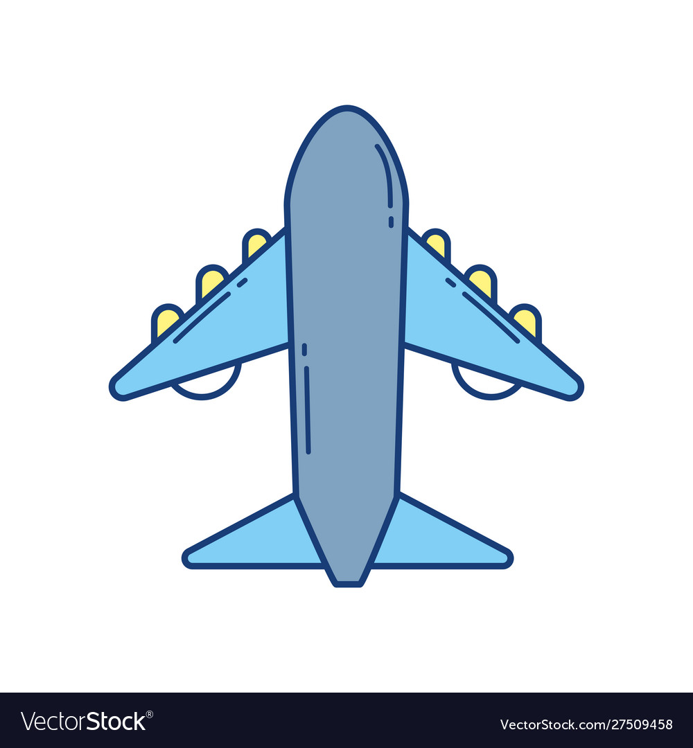 Airplane travel aviation transport airport Vector Image