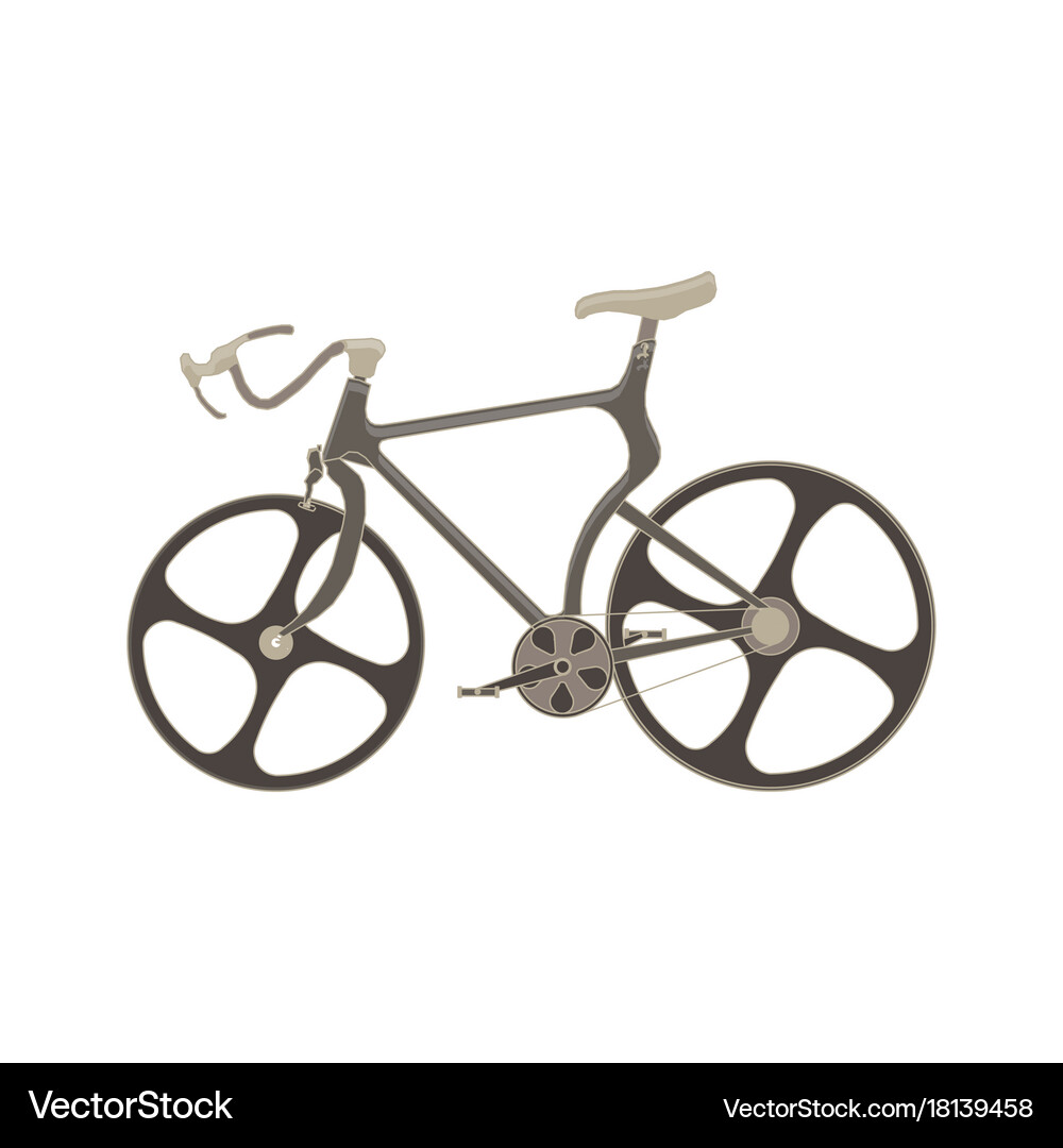 Bicycle flat icon bike side view isolated side Vector Image