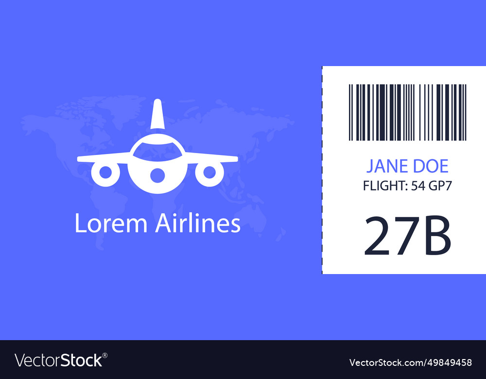 Boarding Pass Template Isolated On White Vector Image