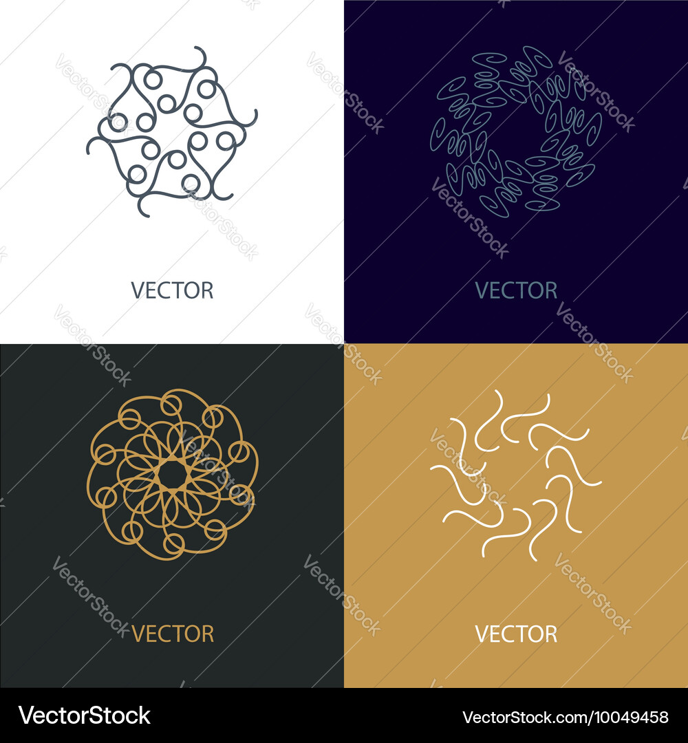 Collection of logo design templates Royalty Free Vector