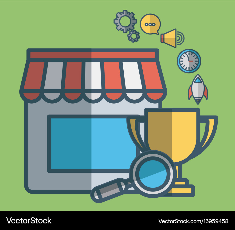 Digital marketing design Royalty Free Vector Image