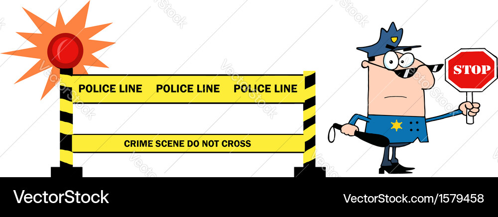 Police traffic stop cartoon Royalty Free Vector Image