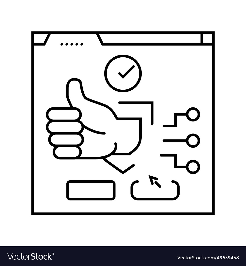Safe online behavior cyberbullying line icon Vector Image Safe online behavior cyberbullying line icon Vector Image