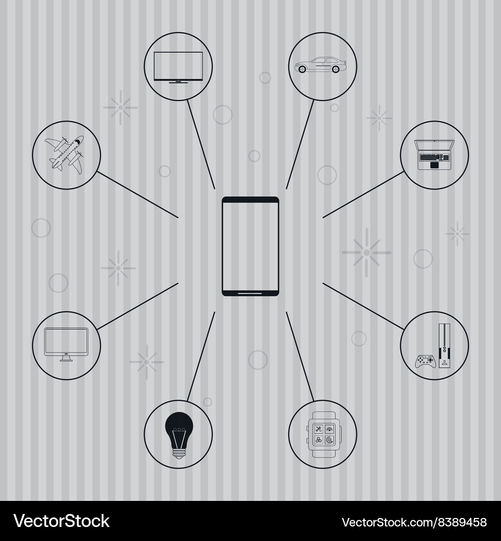 Set of technology icons design Royalty Free Vector Image