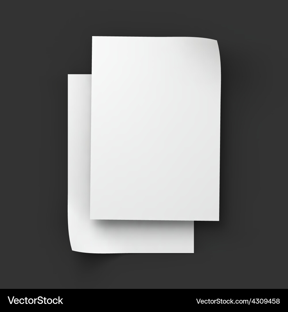 Stack of pages with curved corners Business Vector Image