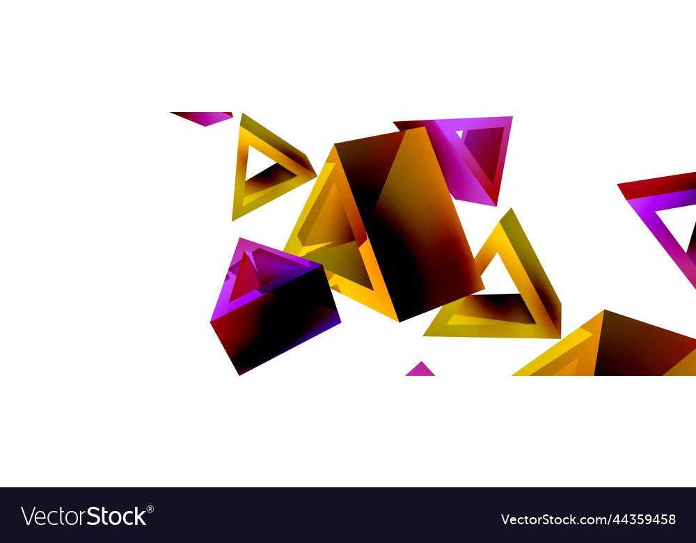 Triangle abstract background 3d basic Royalty Free Vector
