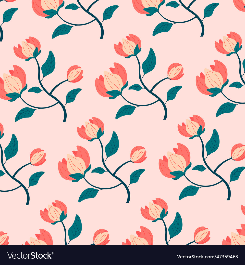 Abstract flower pattern background Royalty Free Vector Image