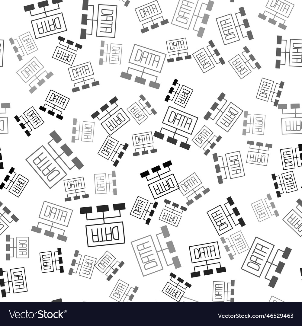 Black data analysis icon isolated seamless pattern