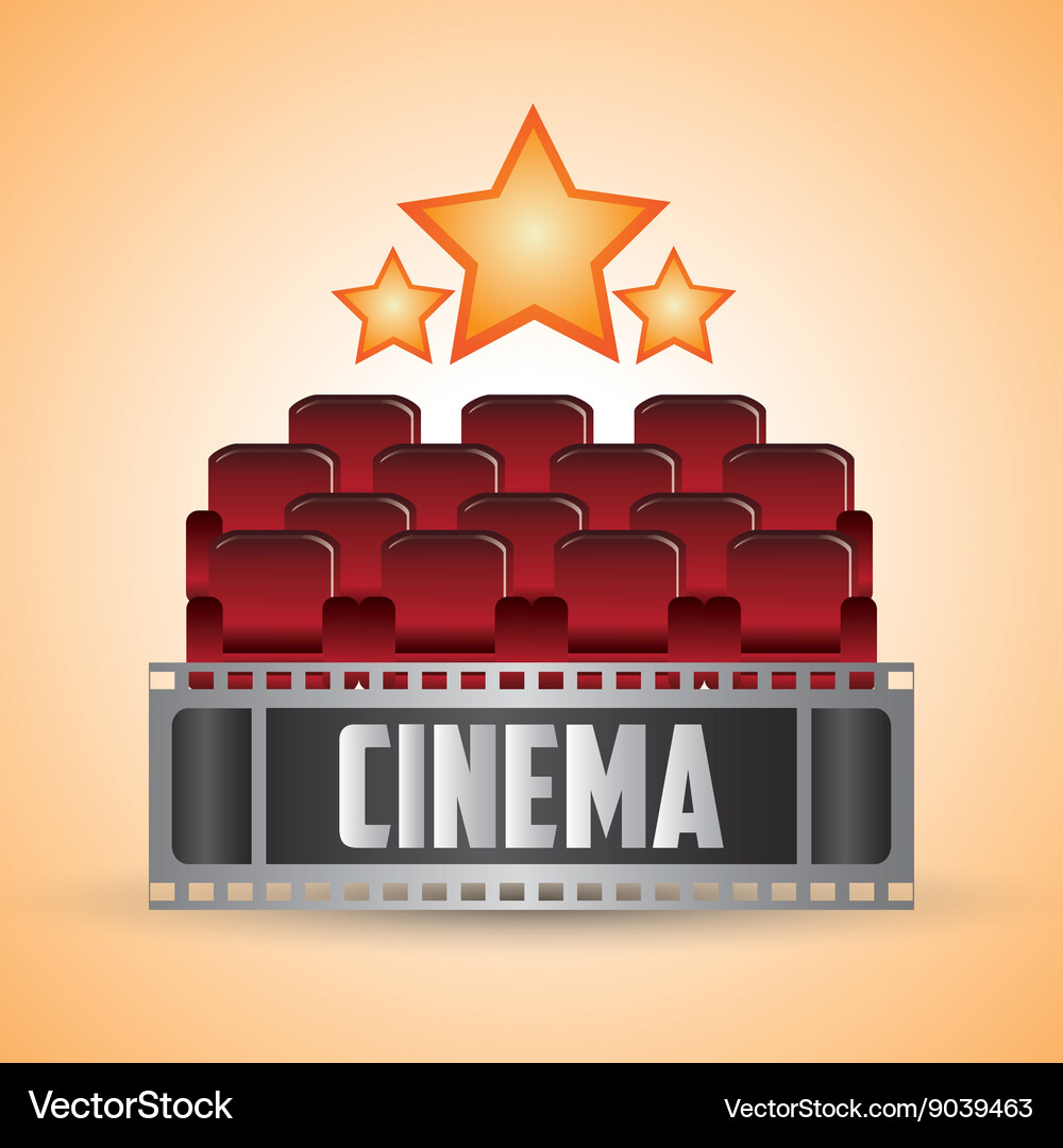 Cinema design movie concept flat Royalty Free Vector Image