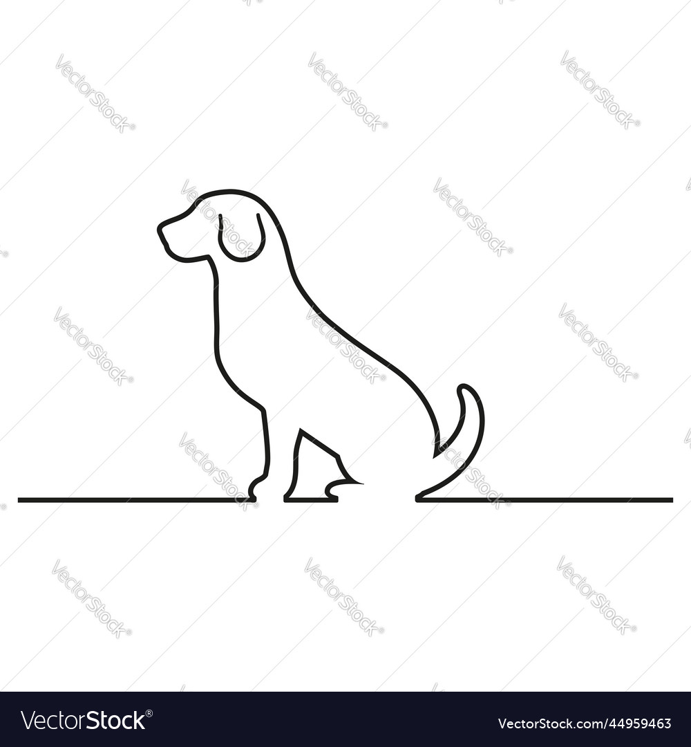Creative linear dog Royalty Free Vector Image - VectorStock