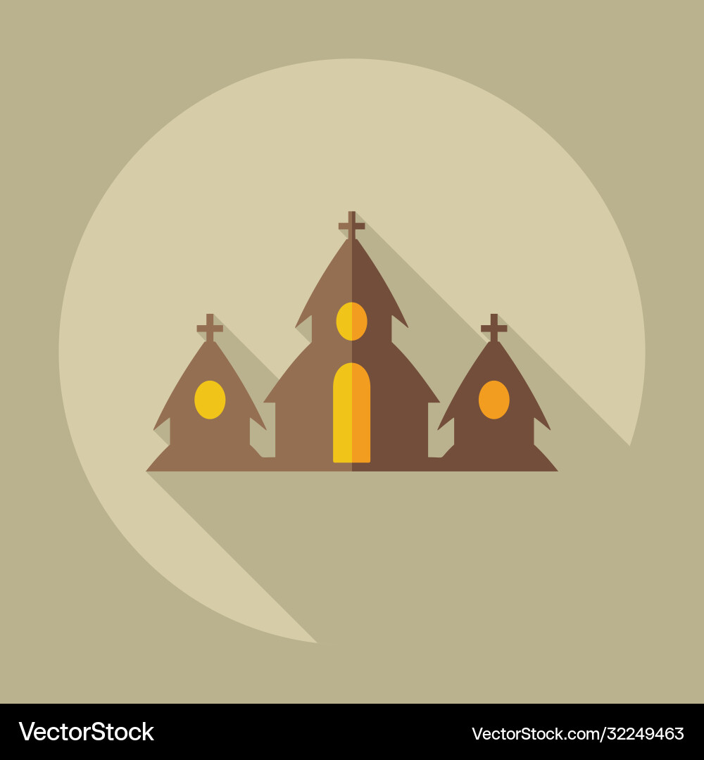 Flat modern design with shadow icons church Vector Image