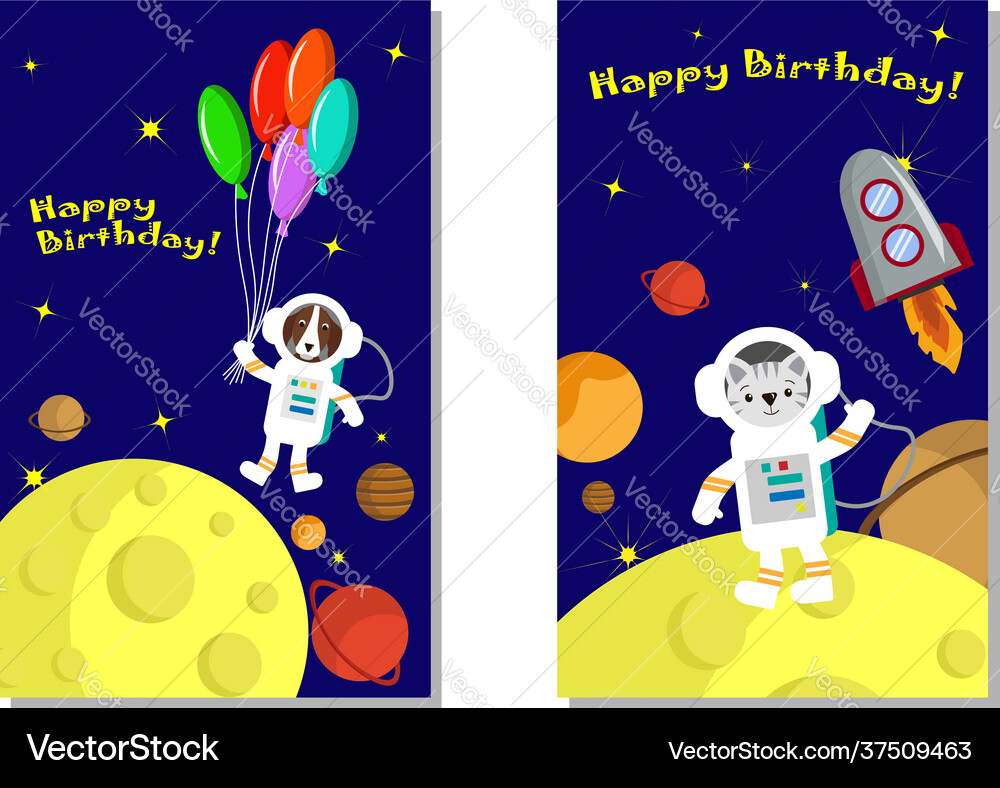Happy birthday greeting card template with space Vector Image