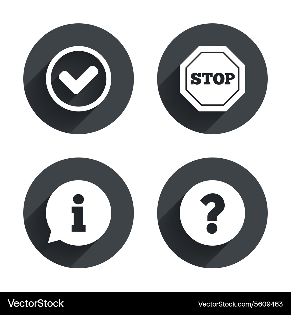 Information icons stop prohibition symbol Vector Image