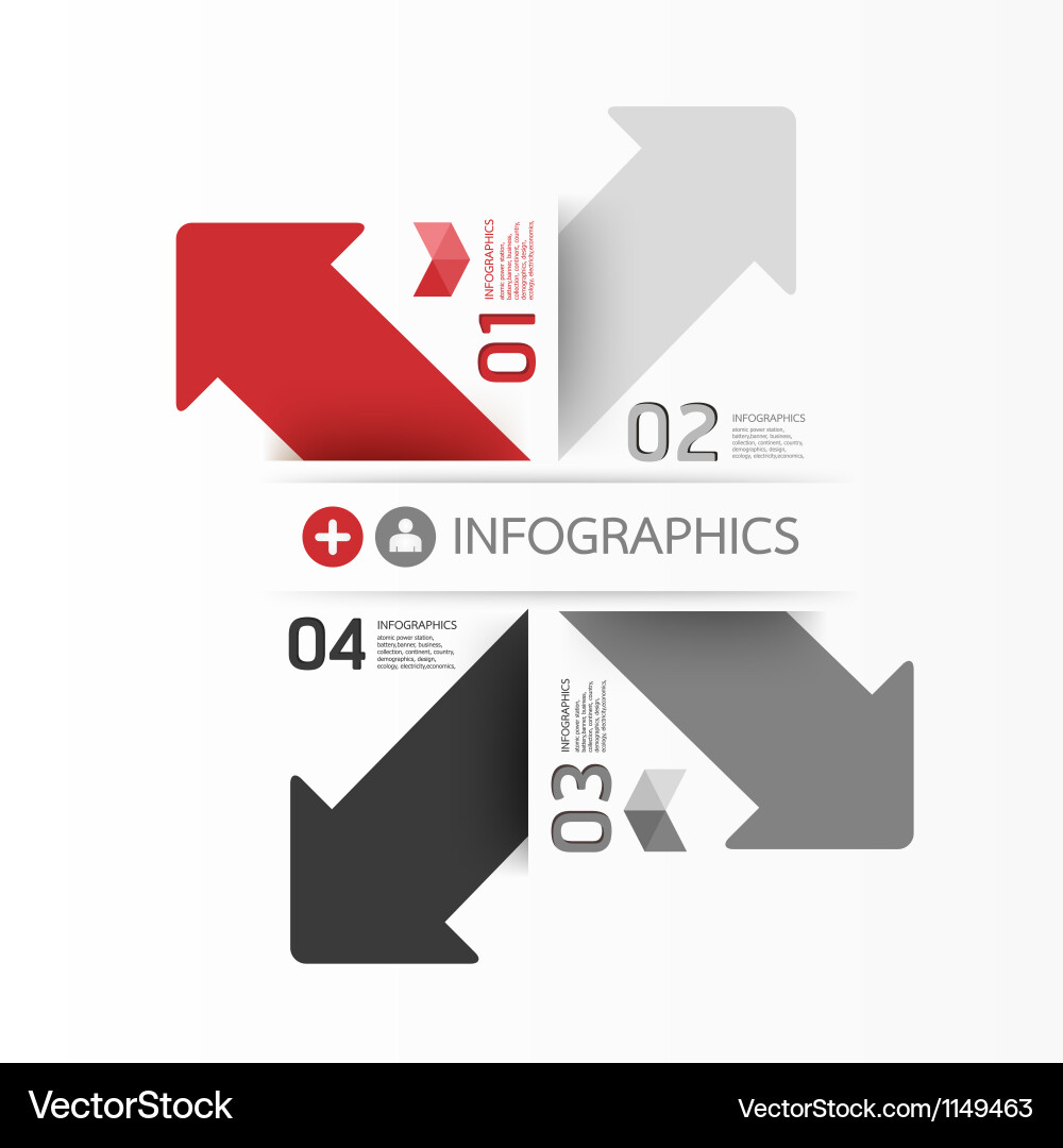 Modern Design template used for number banner Vector Image