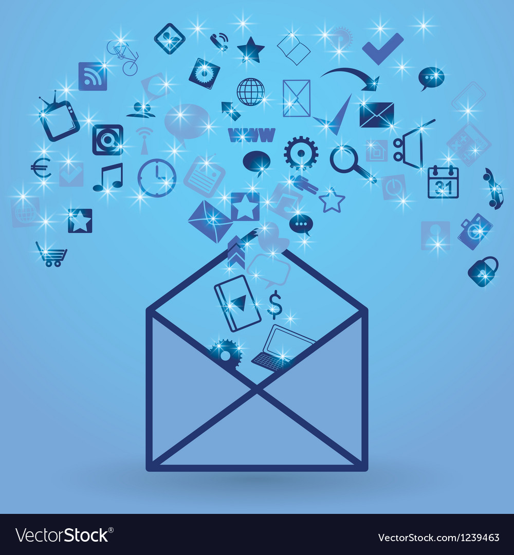 Open envelope Royalty Free Vector Image - VectorStock