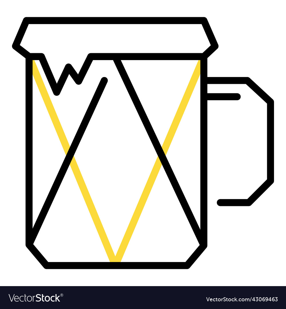 Polygon beer mug stroke Royalty Free Vector Image Polygon beer mug stroke Royalty Free Vector Image
