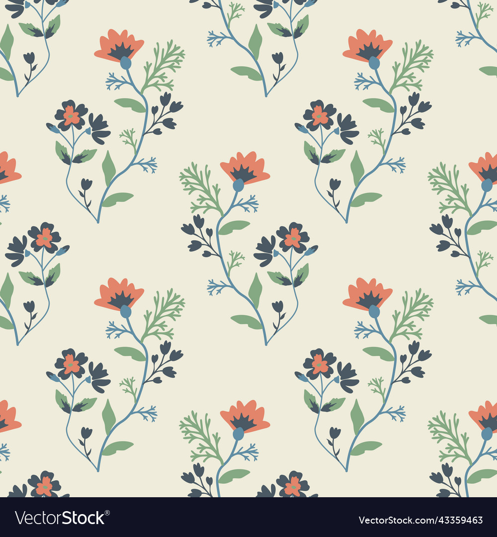 Seamless floral pattern Royalty Free Vector Image