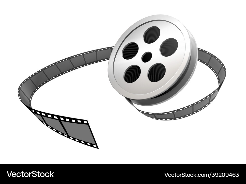 Silver film roll and strip Royalty Free Vector Image