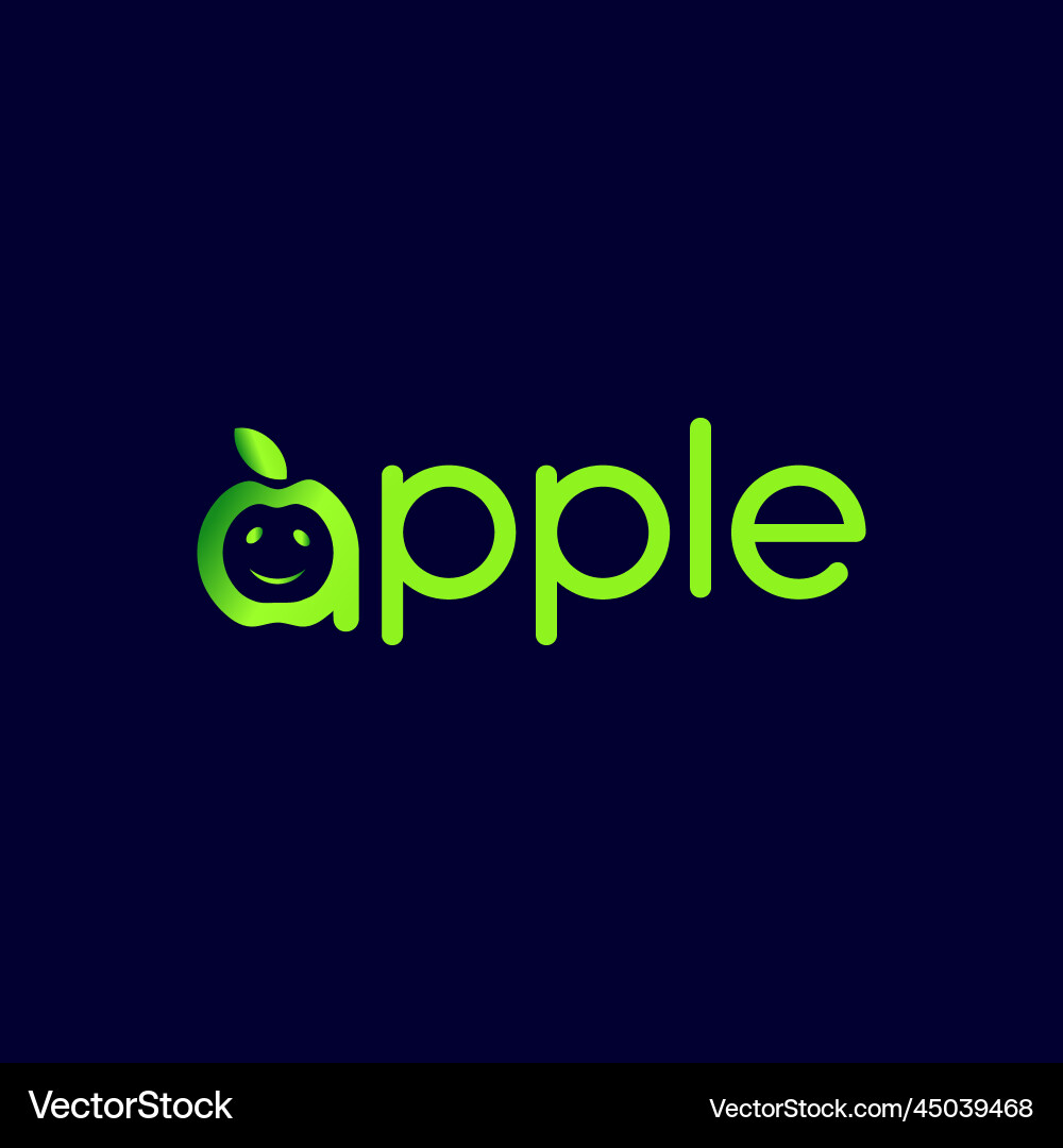Apple logo design Royalty Free Vector Image - VectorStock