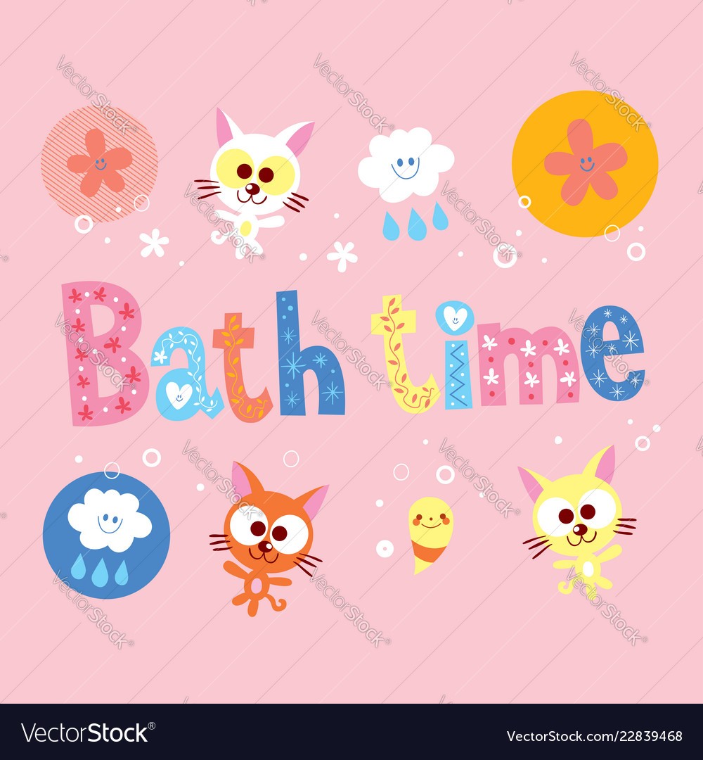 Bath time Royalty Free Vector Image - VectorStock