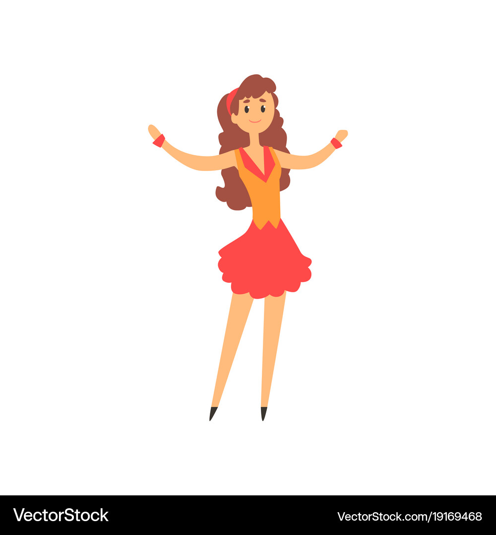 Beautiful magician s assistant with smiling face Vector Image