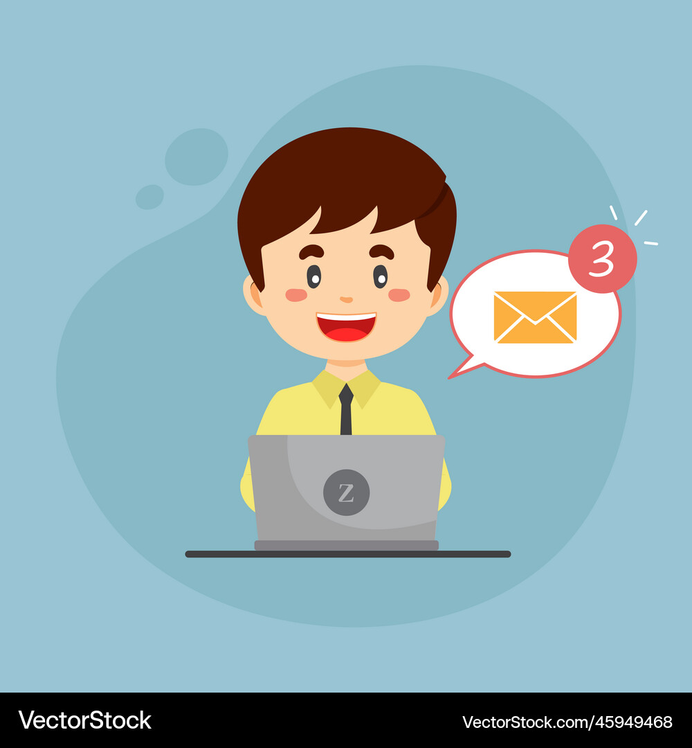 Business woman checking email inbox Royalty Free Vector