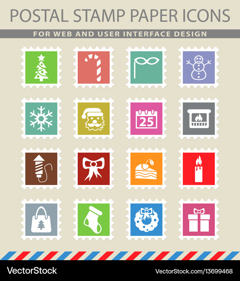 Christmas icon set Royalty Free Vector Image - VectorStock