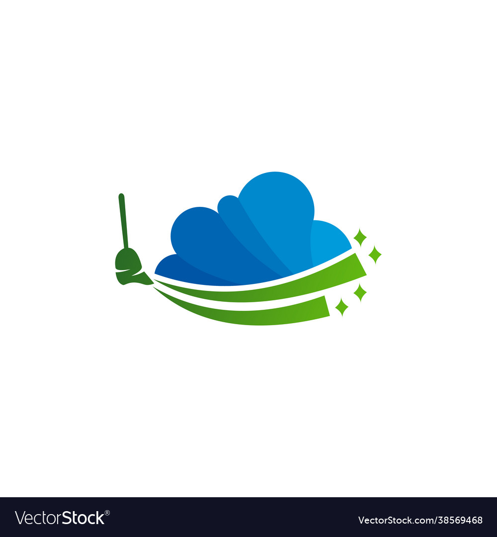 Cloud clean logo template creative Royalty Free Vector Image