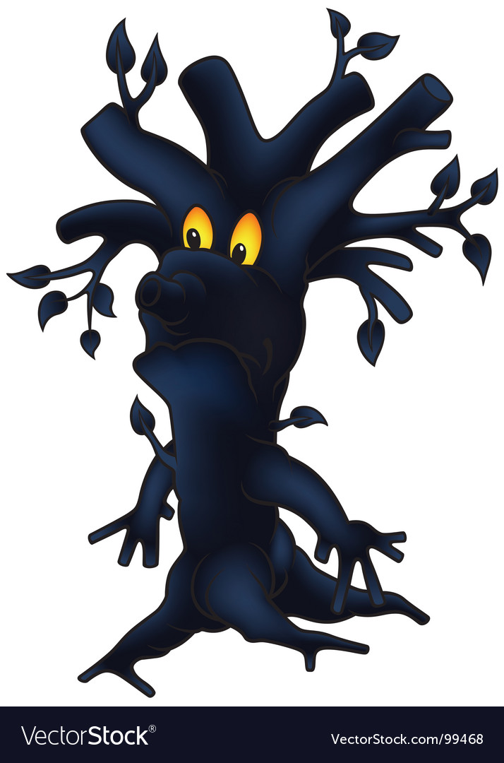Dark tree Royalty Free Vector Image - VectorStock