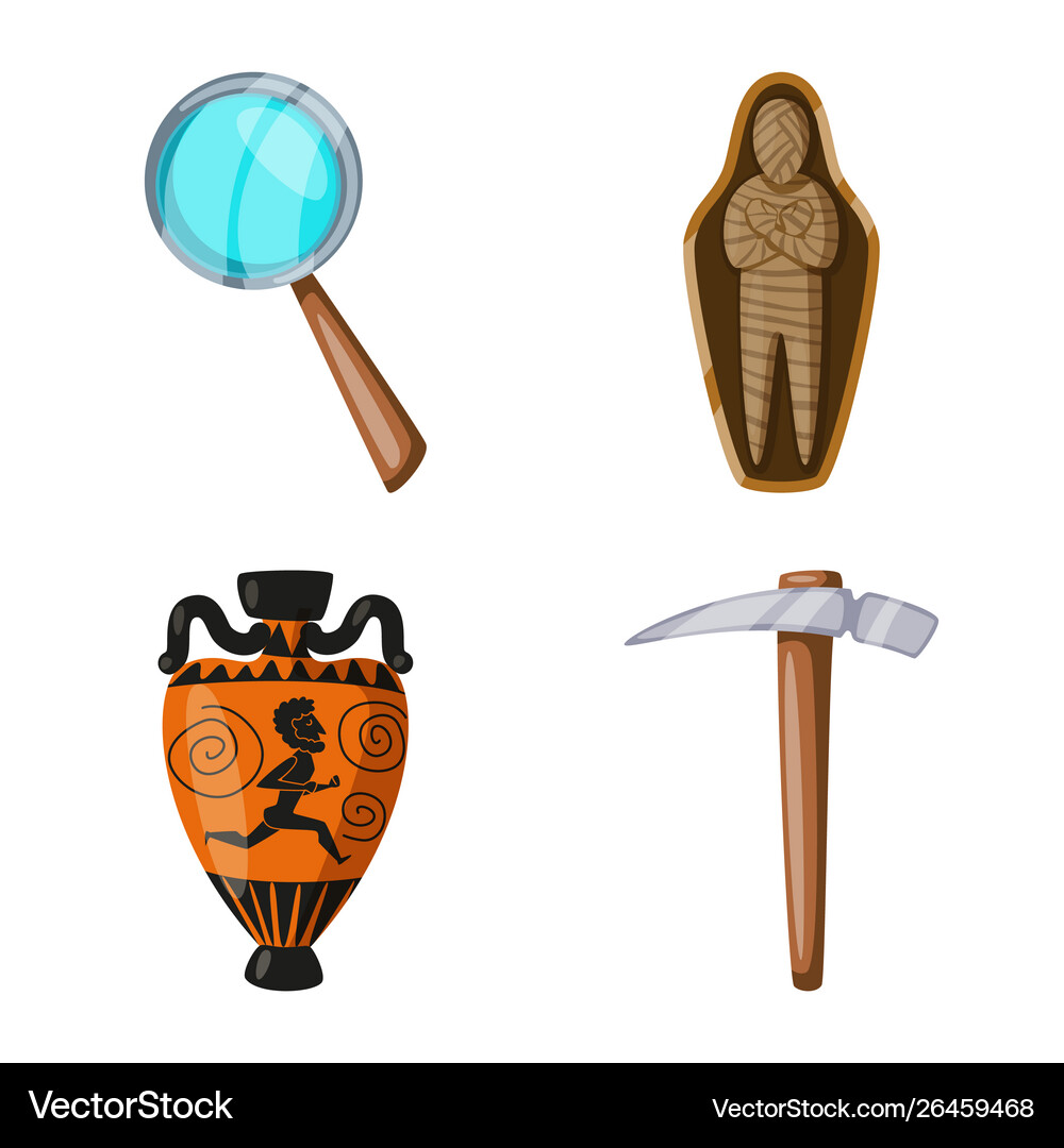 Design archaeology and historical logo Royalty Free Vector