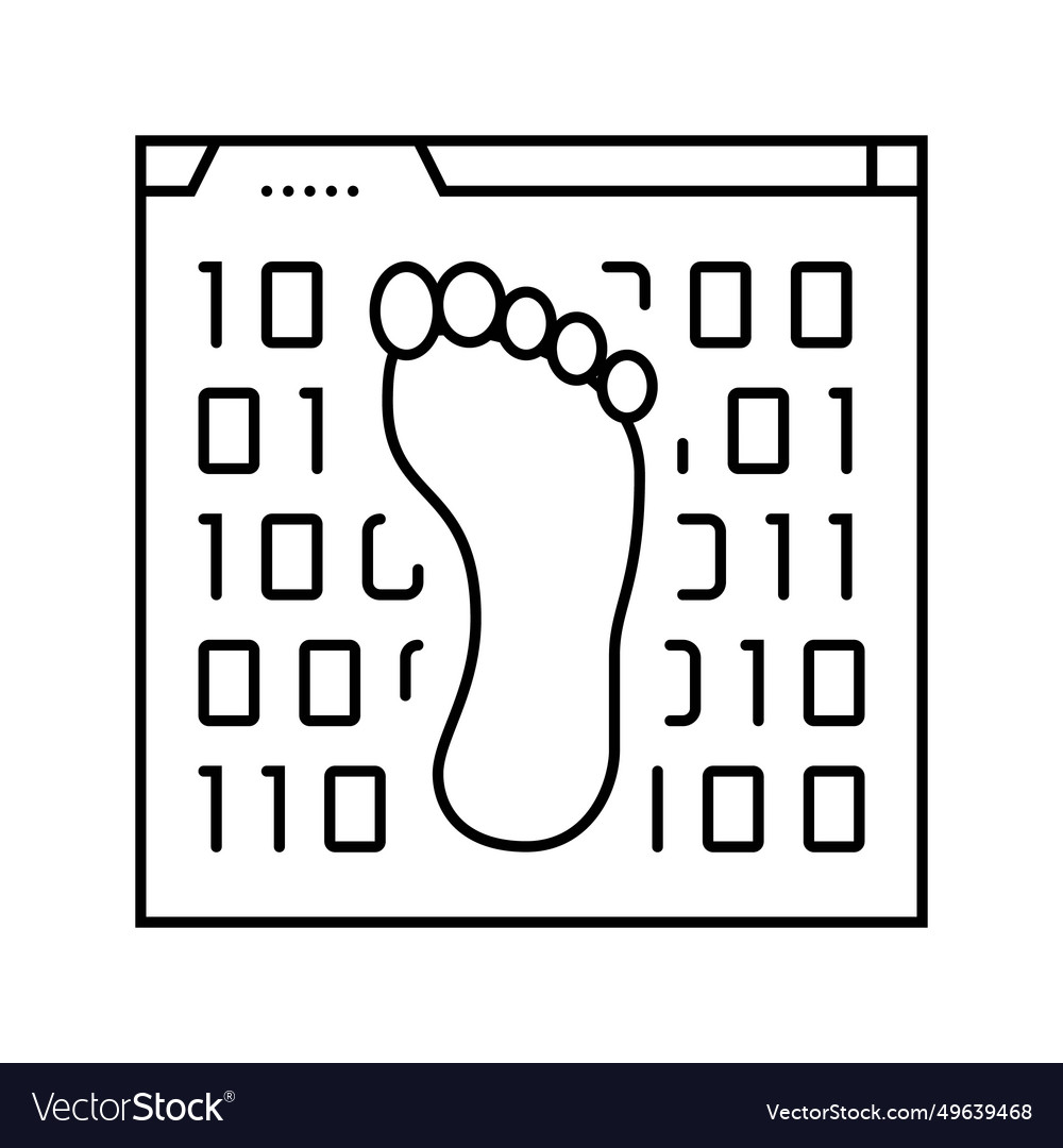 Digital footprint cyberbullying line icon Vector Image Digital footprint cyberbullying line icon Vector Image