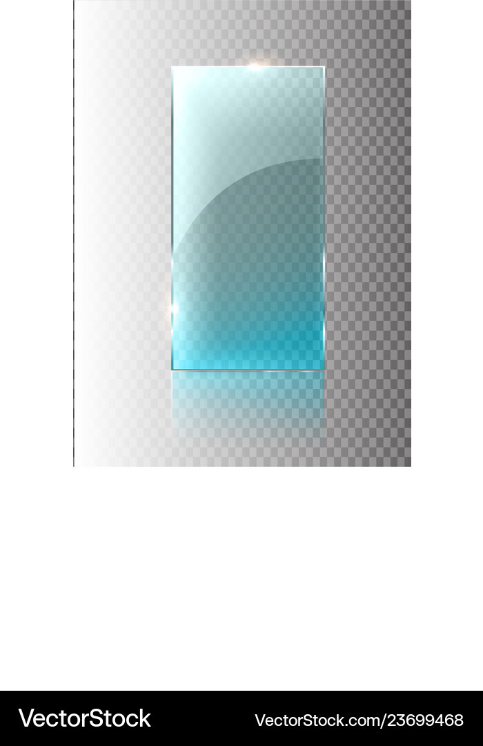 Glass transparent banner plates Royalty Free Vector Image