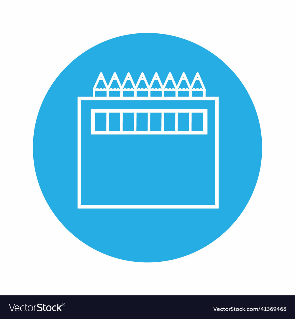 Icon of color box - blue monochrome style Vector Image