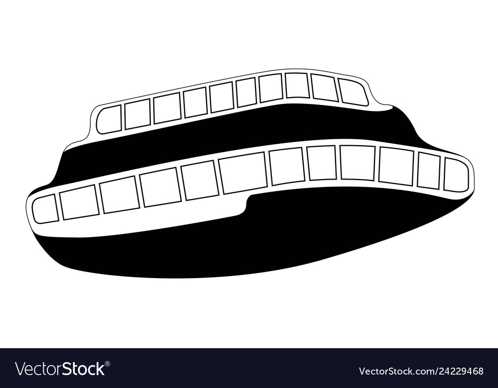 Isolated comic ship Royalty Free Vector Image - VectorStock