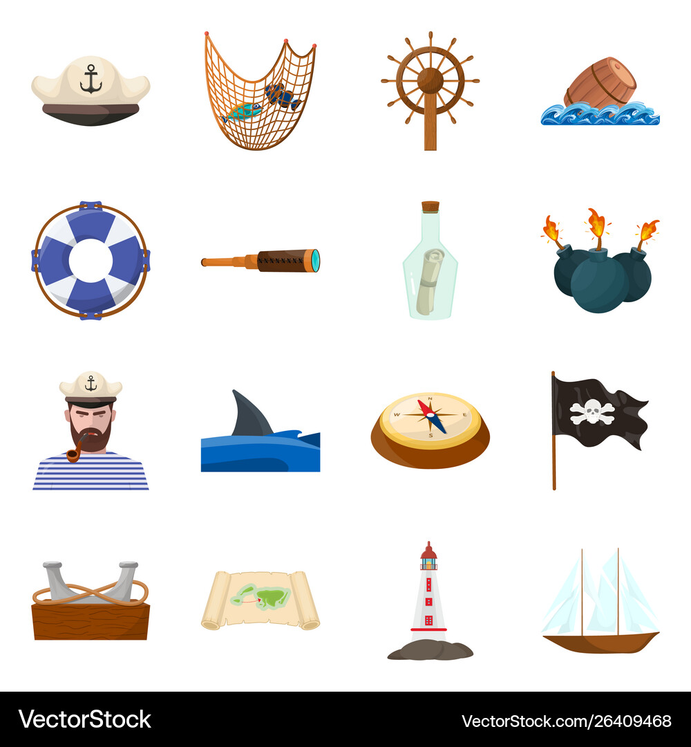 Marine and adventure symbol Royalty Free Vector Image