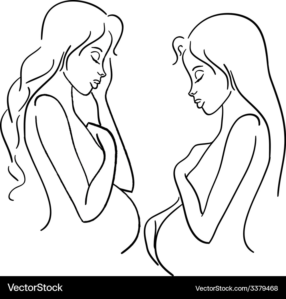 Pregnant woman Royalty Free Vector Image - VectorStock