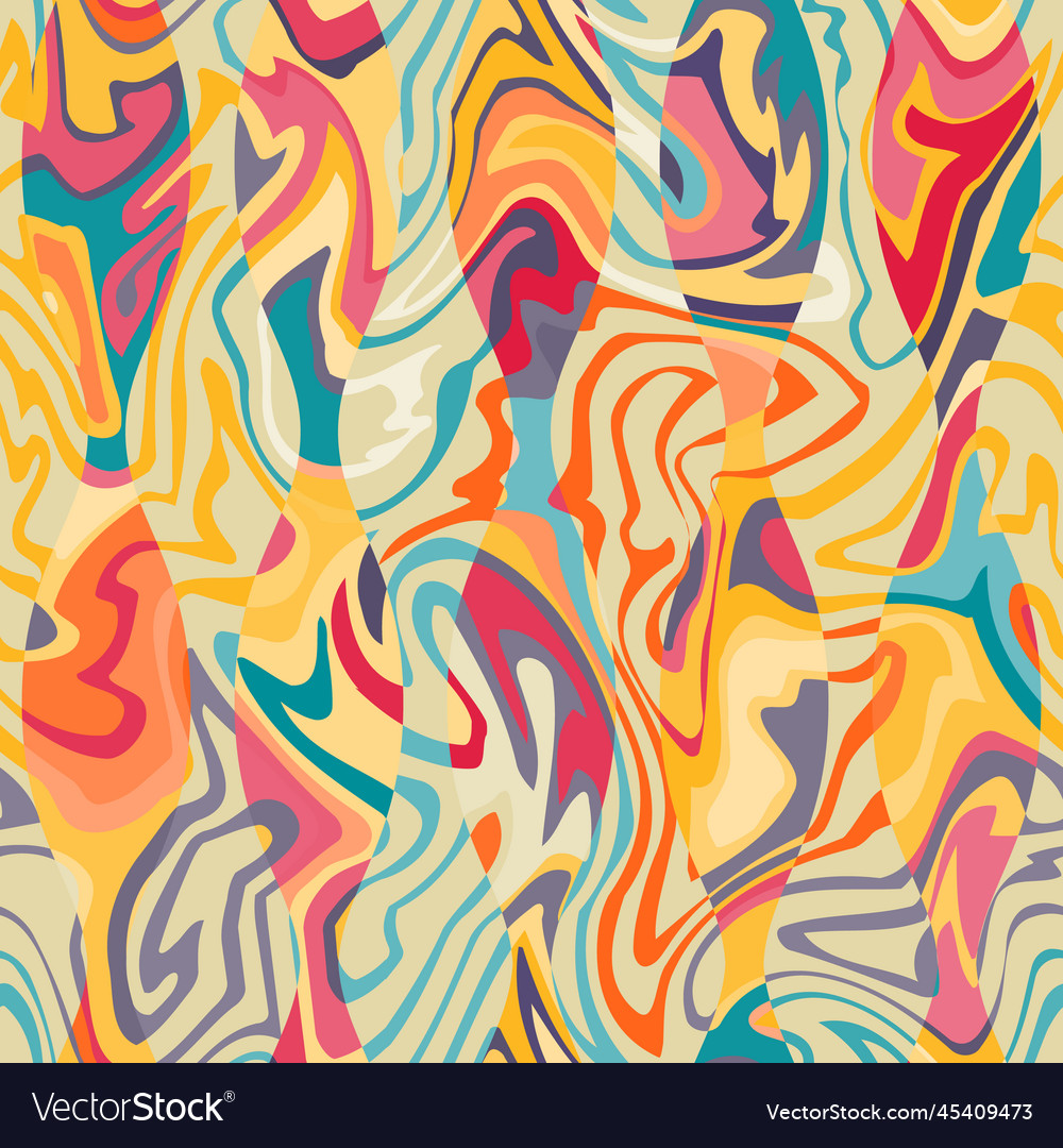 Abstract psychedelic seamless pattern Royalty Free Vector