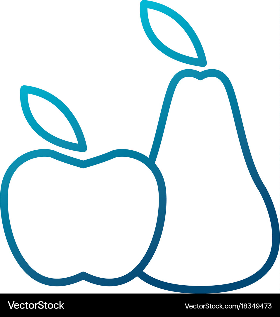 Apple and pear Royalty Free Vector Image - VectorStock