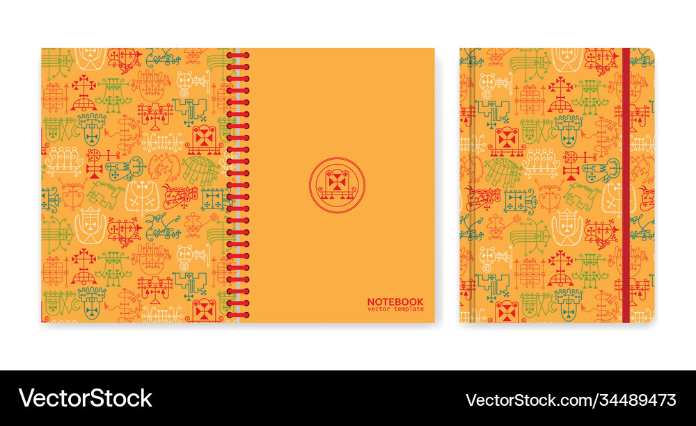 Cover design for notebooks or scrapbooks Vector Image