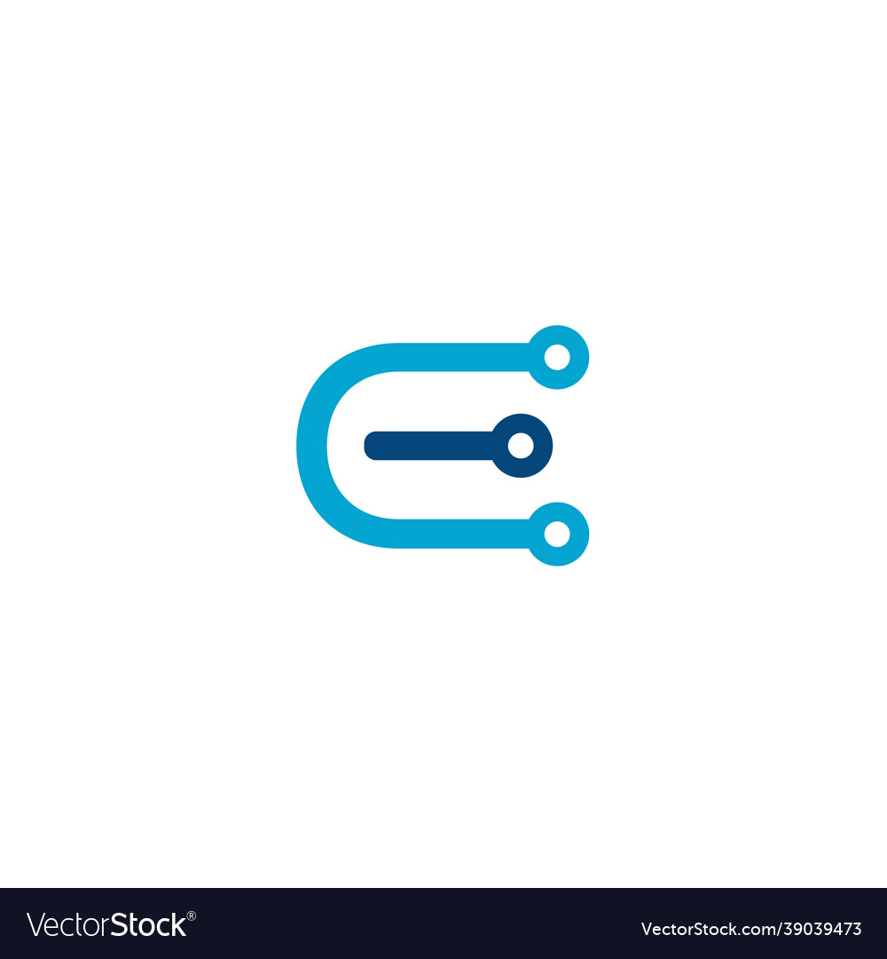 E technology template Royalty Free Vector Image