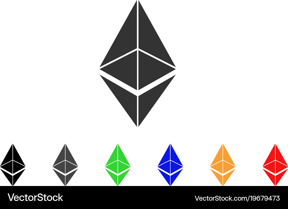 Ethereum icon Royalty Free Vector Image - VectorStock