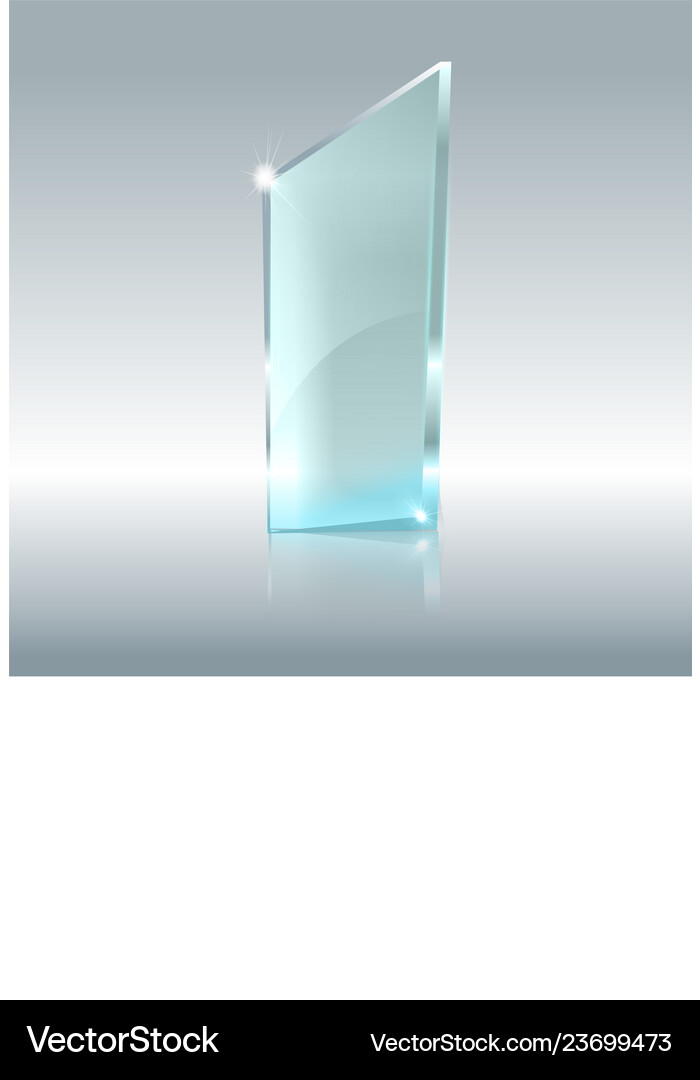 Glass transparent banner plates Royalty Free Vector Image