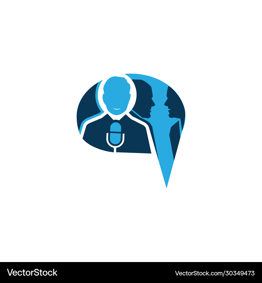 People talk concept design symbol on white Vector Image