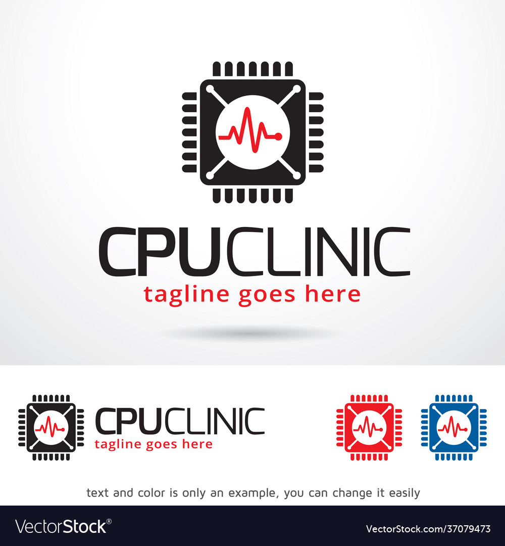 Processor logo template Royalty Free Vector Image