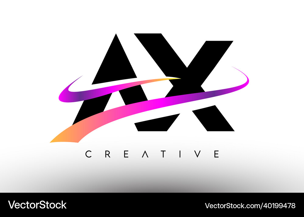 Ax logo letter design icon letters Royalty Free Vector Image