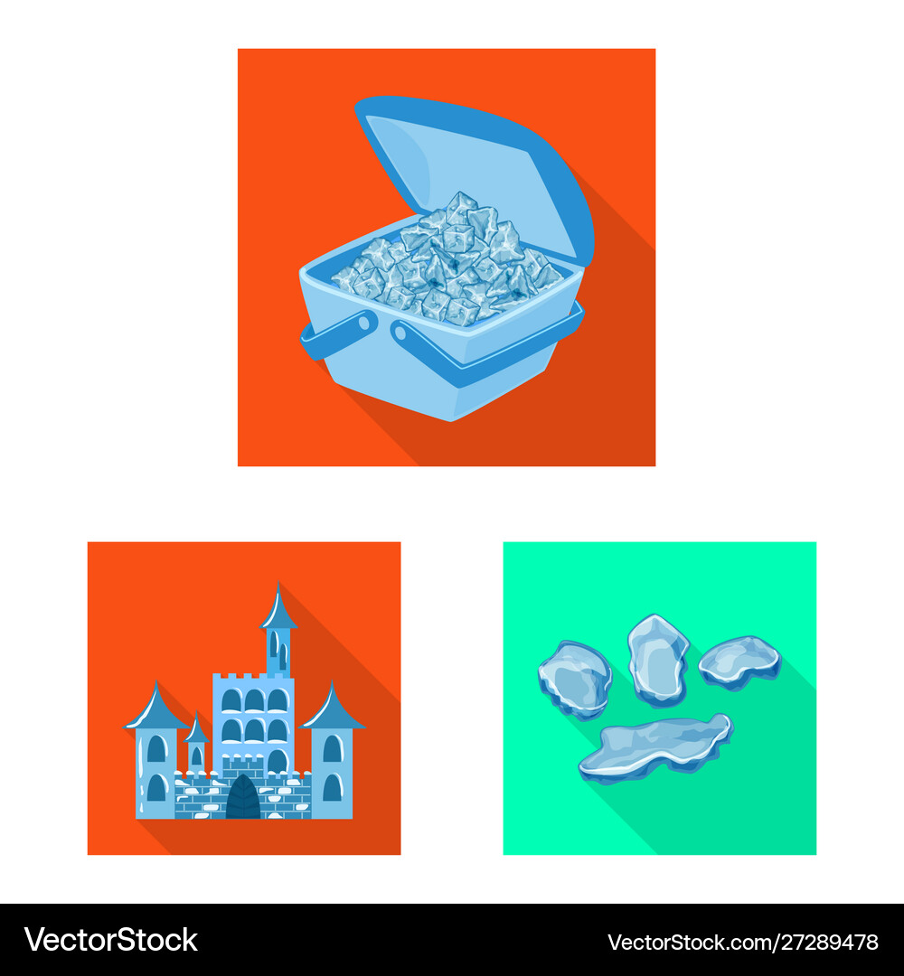 Design texture and frozen logo set Royalty Free Vector Image