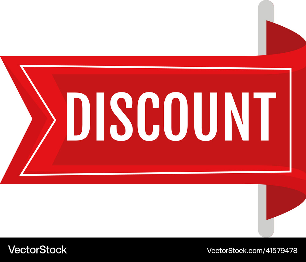 Red label of discount Royalty Free Vector Image
