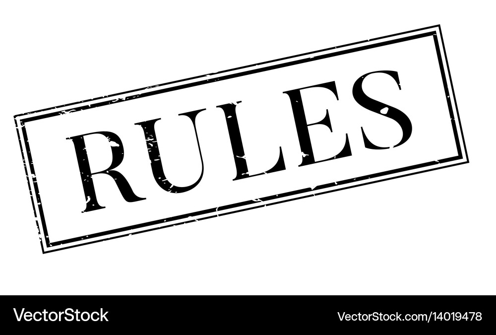 Rules rubber stamp Royalty Free Vector Image - VectorStock